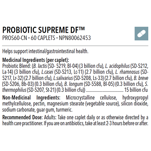 Probiotic Supreme DF™ 60 CAPLETS – Rediscover Health Online Dispensary